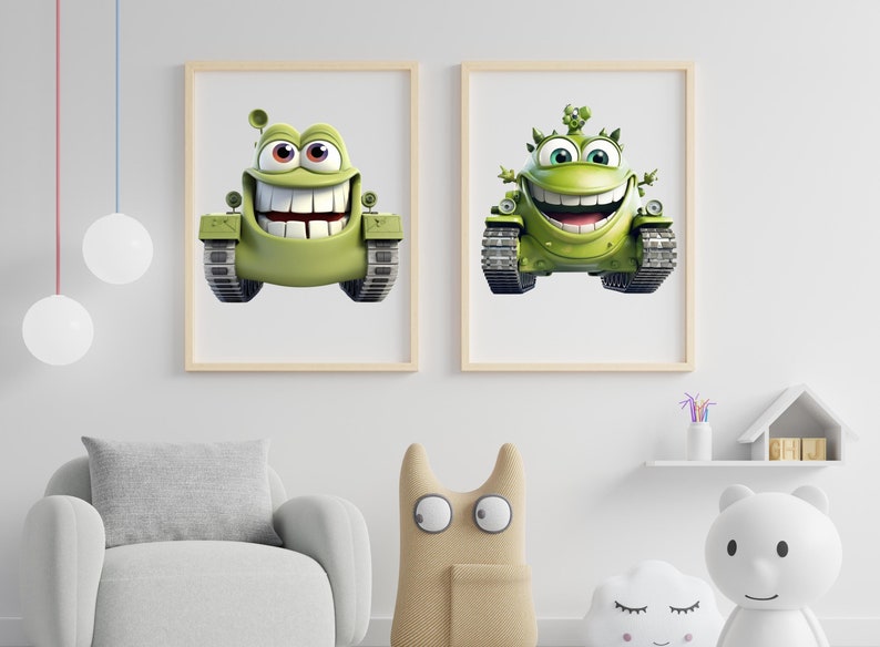 Cute Tank Clipart, Cute Army Tank Cartoon for Kids,instant Download ...