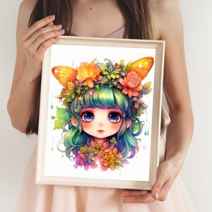 Watercolour Rainbow Pixie Clipart,fairytale Fantasy Digital Image ...