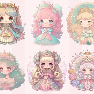 Pastel Fairytale Princess Kawaii Clipart PNG, Kawaii Princess, Kawaii ...