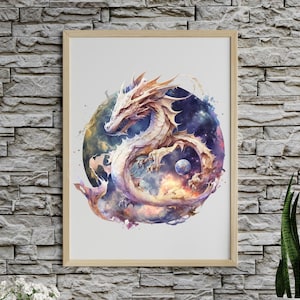 Cosmic Dragons Clipart, PNG SVG, Full Commercial Use, Fantasy Clipart ...