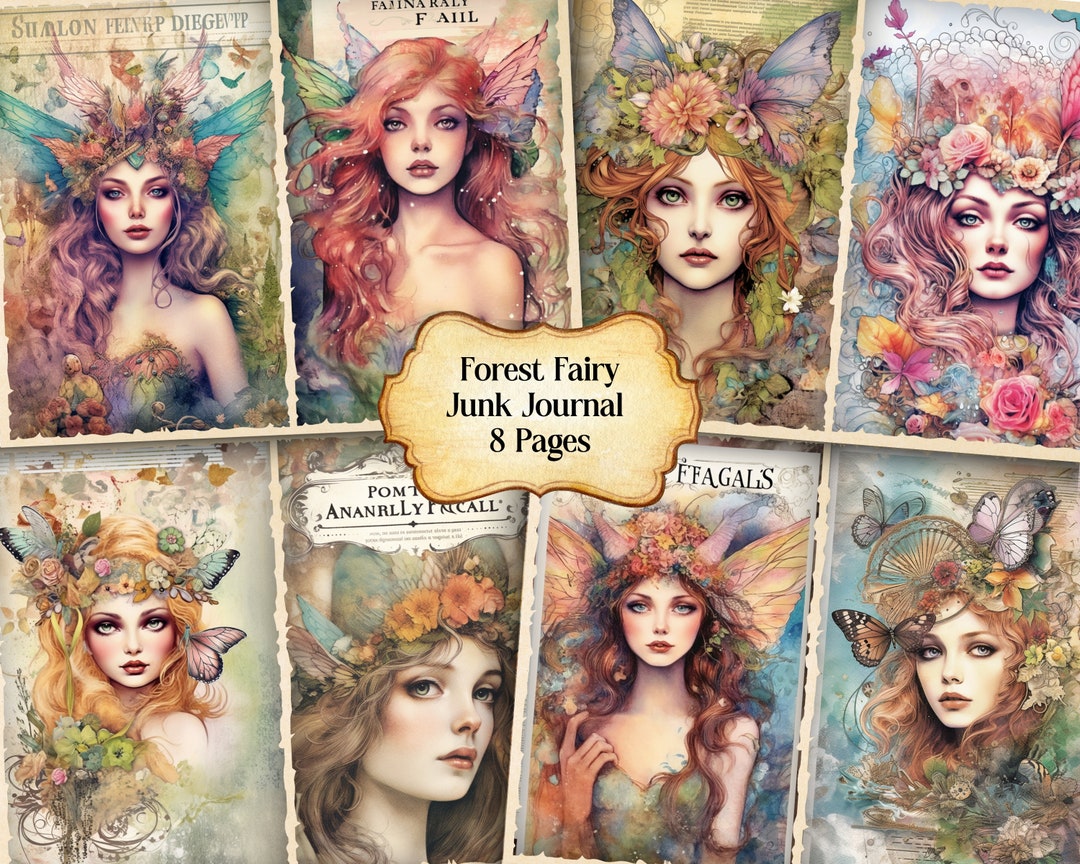 Watercolor Forest Fairy Journal Printable Page, Fantasy Forest Fairy ...