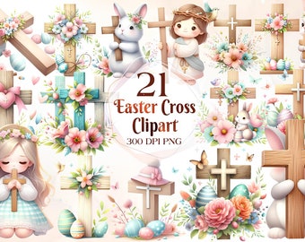 Watercolor Easter Crosses Clipart Jesus Easter Story Bible Clipart ...
