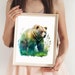 Bear Clipart Watercolor Clipart Bear Woodland Animals Cute Forest ...