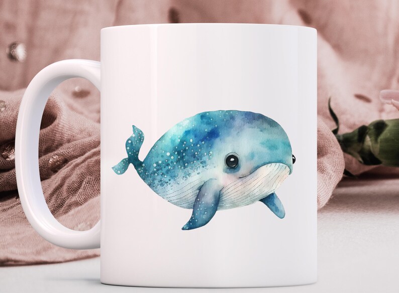 Fish Clipart Watercolor Fish Under the Sea Clip Art Dolphin - Etsy