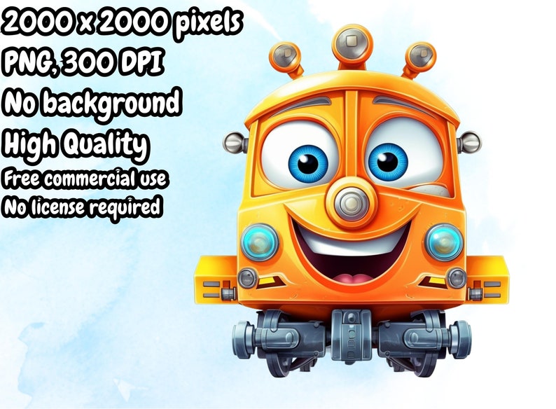 Cute Trains Clipart Cute Trains Vehicles Cartoon for - Etsy