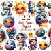 Cute Space Clipart Bundle, Watercolor Clipart, Happy Astronaut ...