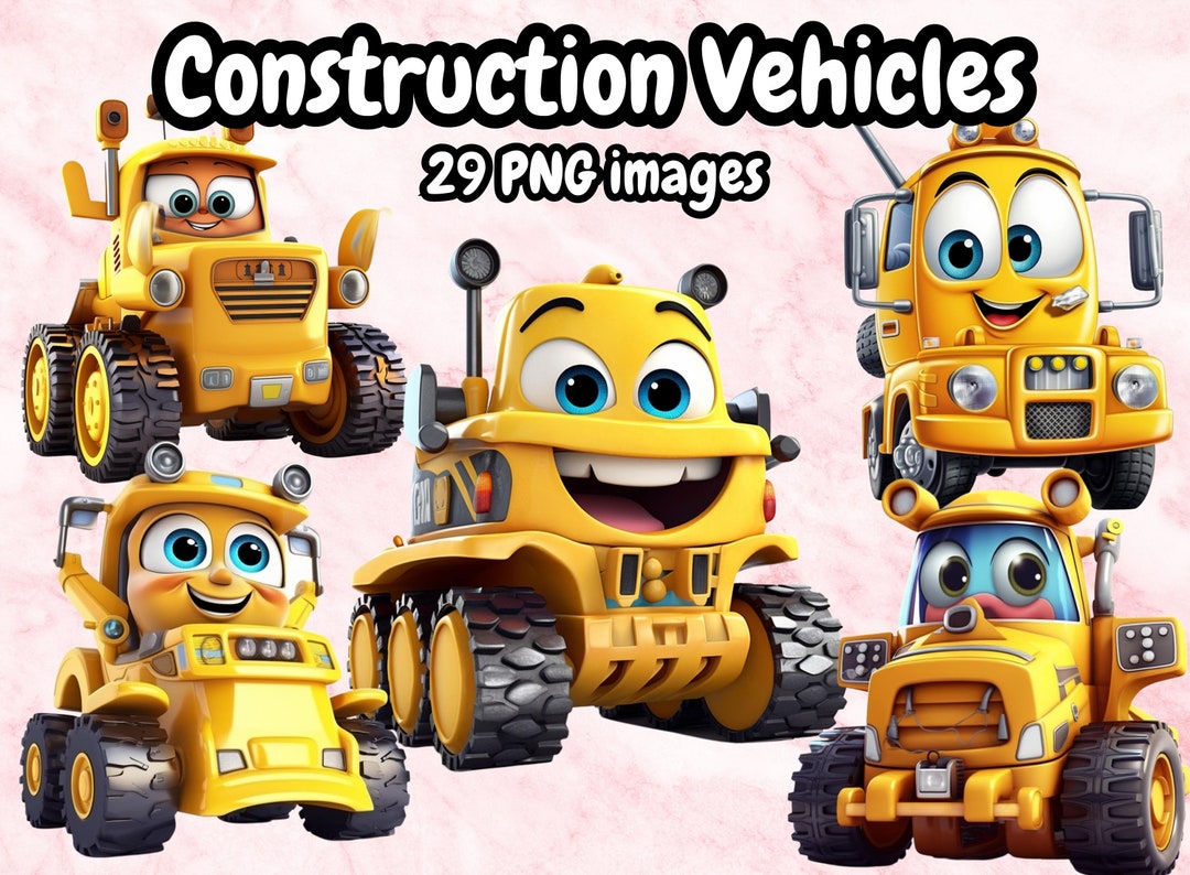 Cute Construction Vehicles Clipart, Contruction Vehicles for Kids ...