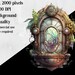 Steampunk Window Clipart, Stained Glass Clipart Watercolor Steampunk ...