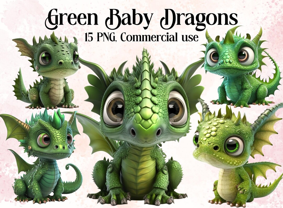 Green Baby Dragons, Cute Clipart, Dragon Art, Dragon Png, Dragon ...