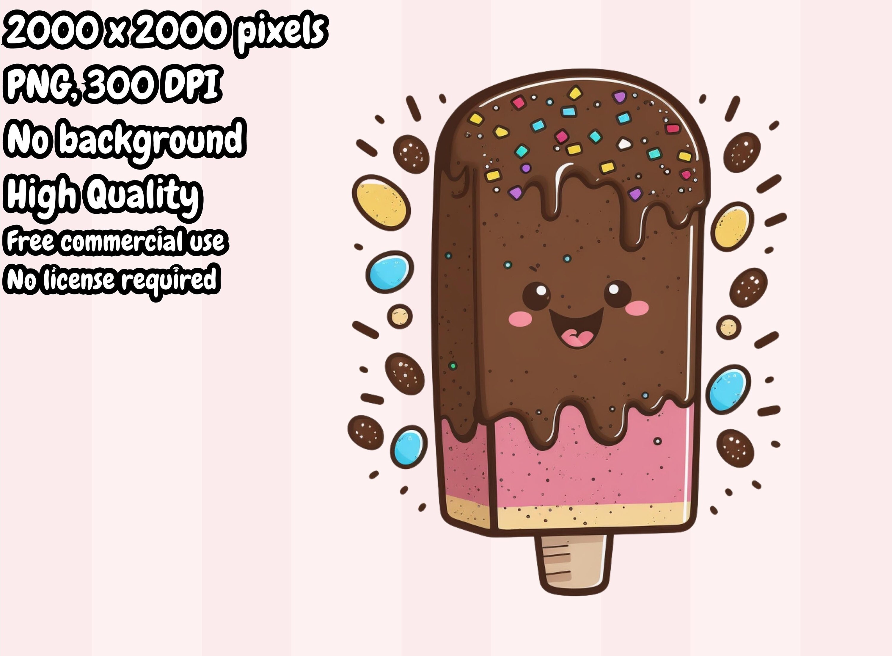 Kawaii Popsicles Clipart - Popsicle Clipart - Instant Download - Summer ...