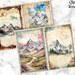 Watercolor Mountains Journal Printable Page, Mountains Landscape Junk ...