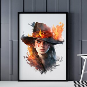 Fire Witch Clipart, Witch Clip Art Png, Fantasy Magic Clip Art ...