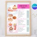 Bakery Menu Template, Dessert Menu Template, Sweet Treats Pricelist ...