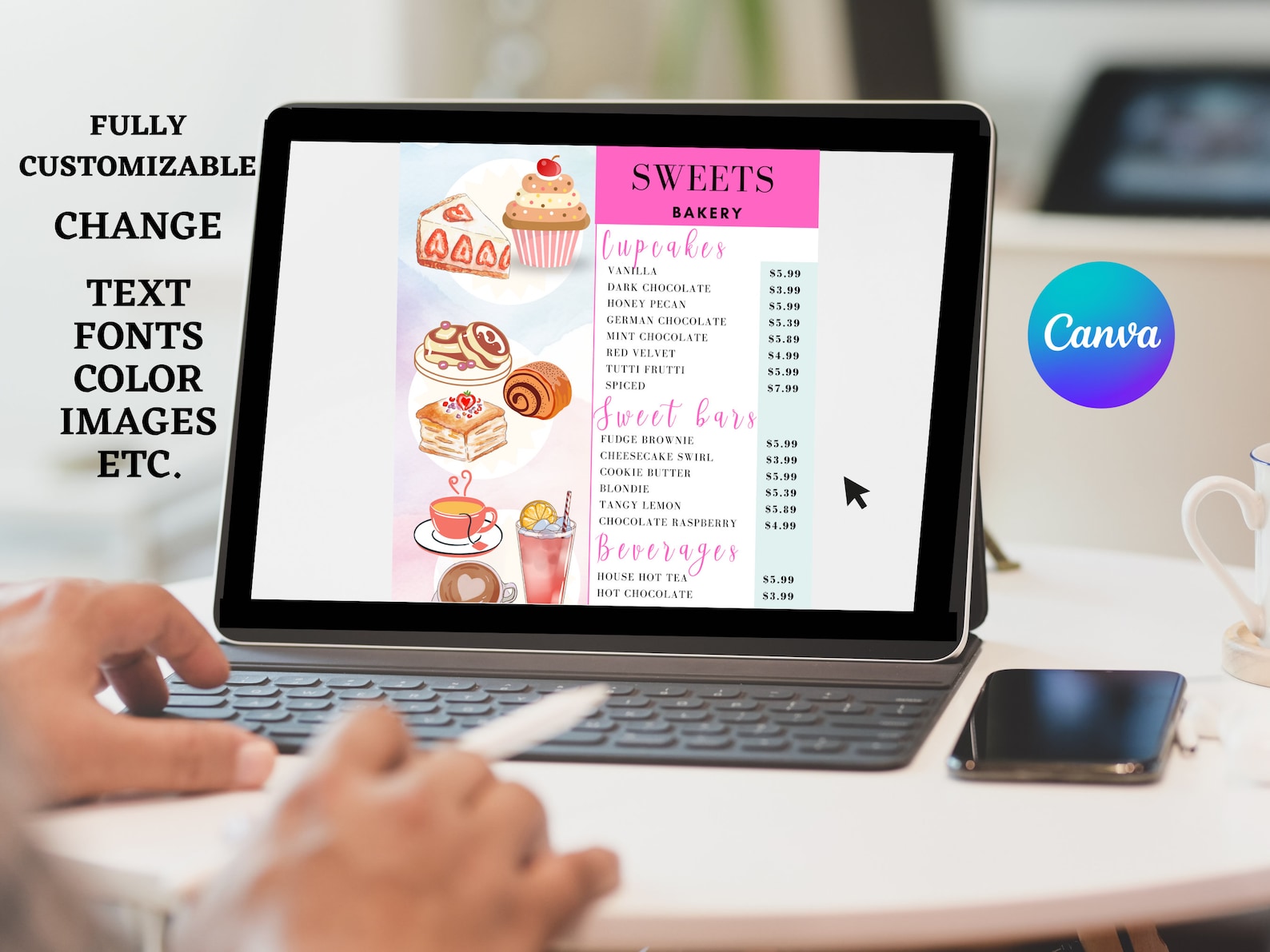 Bakery Menu Template, Dessert Menu Template, Sweet Treats Pricelist ...