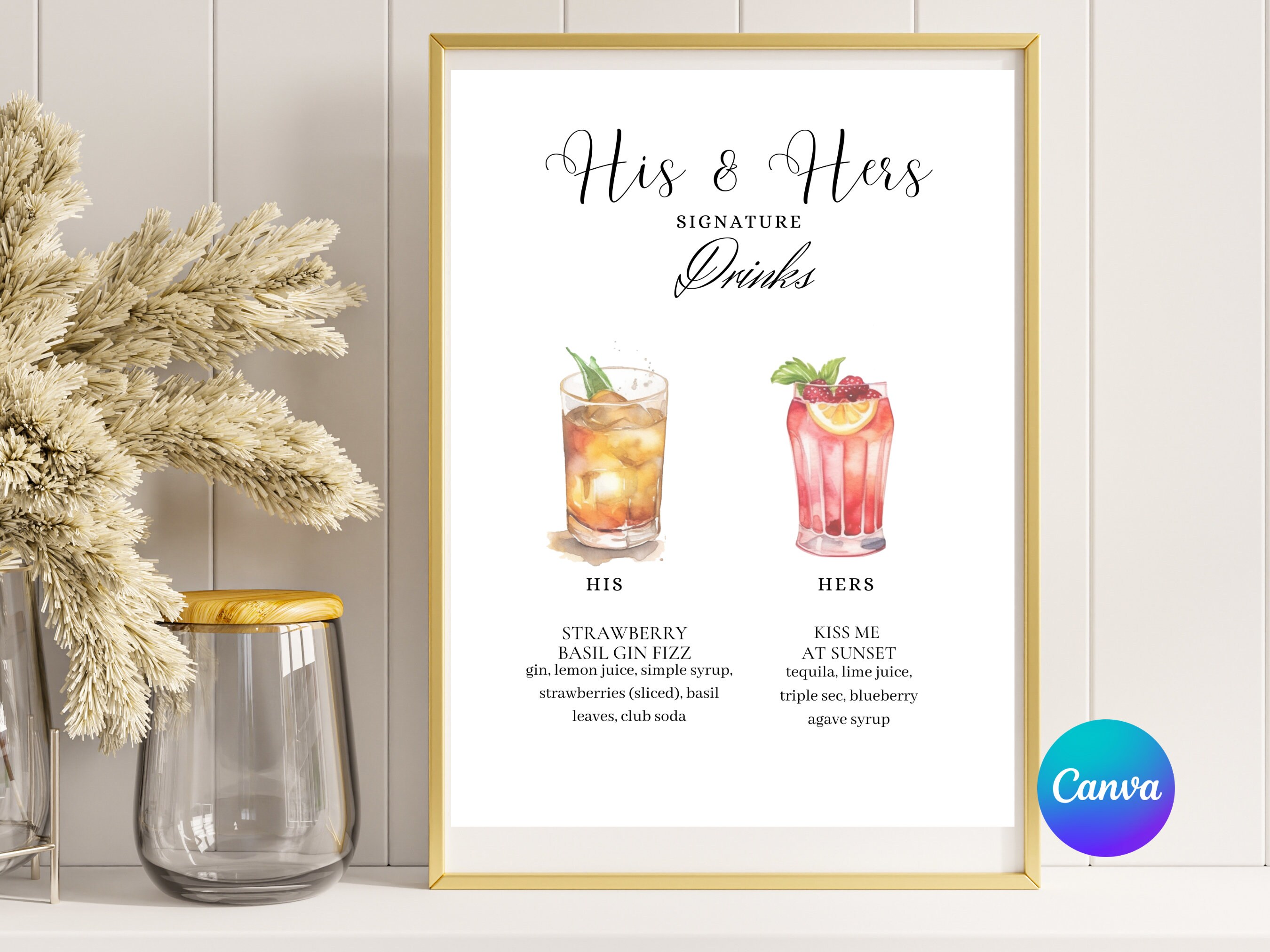 Wedding Drink Menu Template Download, Bar Menu Template, Cocktail Menu ...