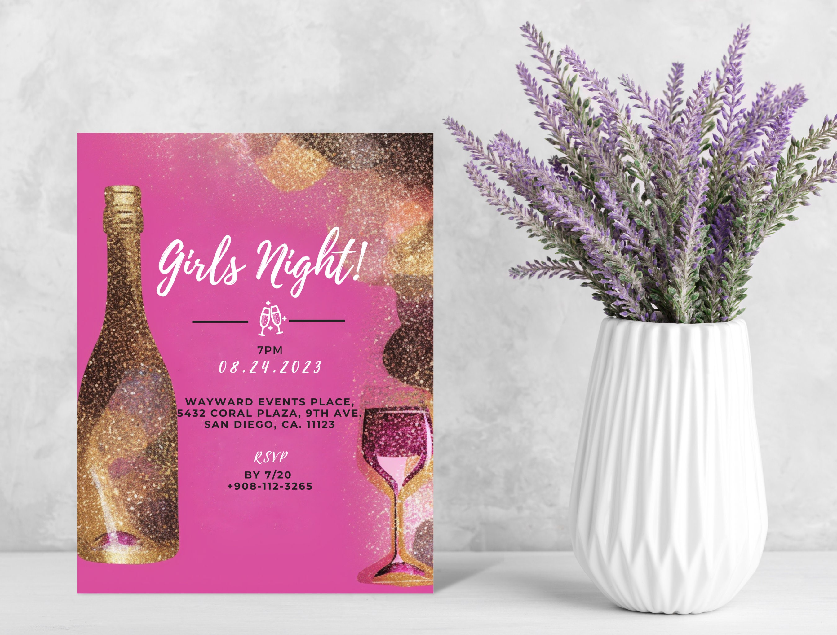 Girls Night Out Invitation, Girls Night Invite Digital, Ladies' Night ...