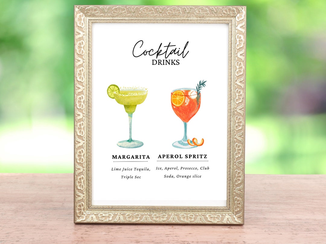 Bar Menu Template Canva Drink Menu Template Customizable - Etsy