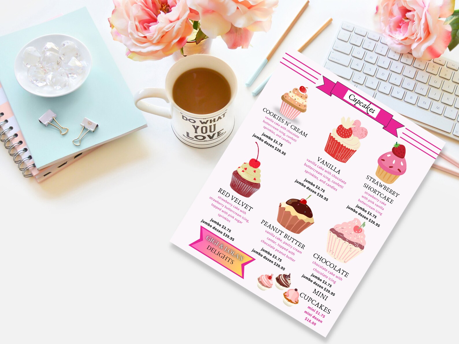 Bakery Menu Template, Dessert Menu Template, Sweet Treats Pricelist ...