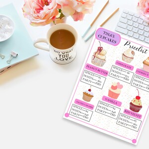 Bakery Menu Template, Dessert Menu Template, Pricelist Sheet, Cupcake ...