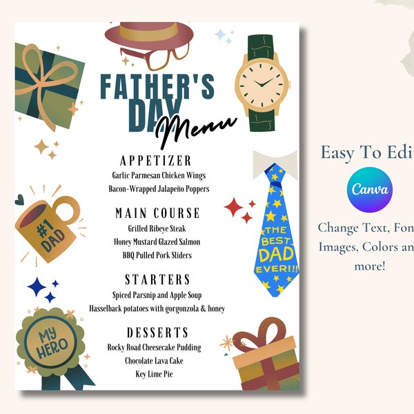 Fathers Day Template - Etsy