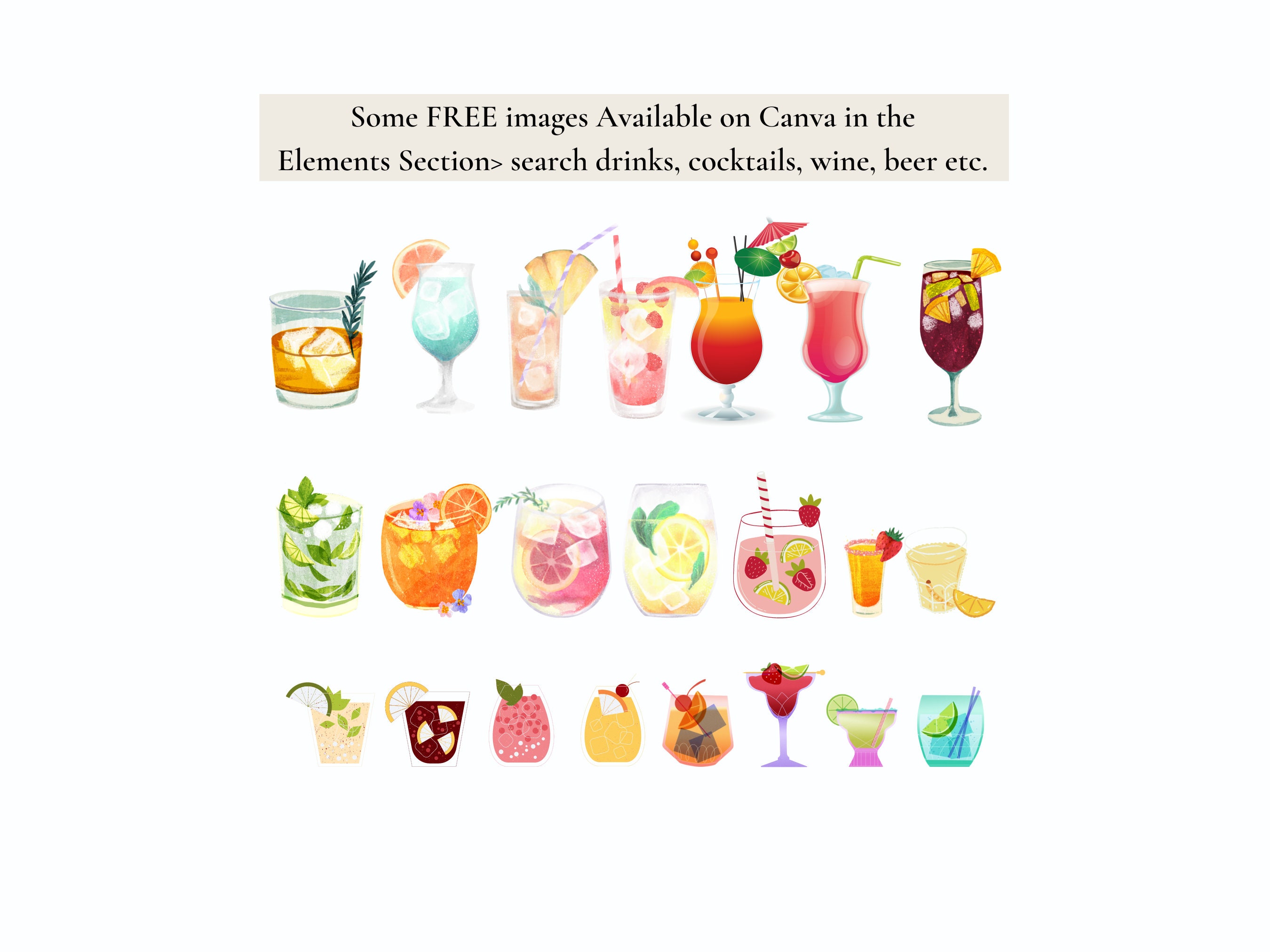 Bar Menu Template, Drink Menu Template, Customizable Drink Menu, Girls ...