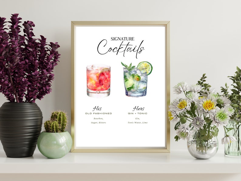 Bar Menu Template Drink Menu Template Customizable Cocktail - Etsy