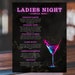 Bar Menu Template, Drink Menu Template, Customizable Drink Menu, Neon ...