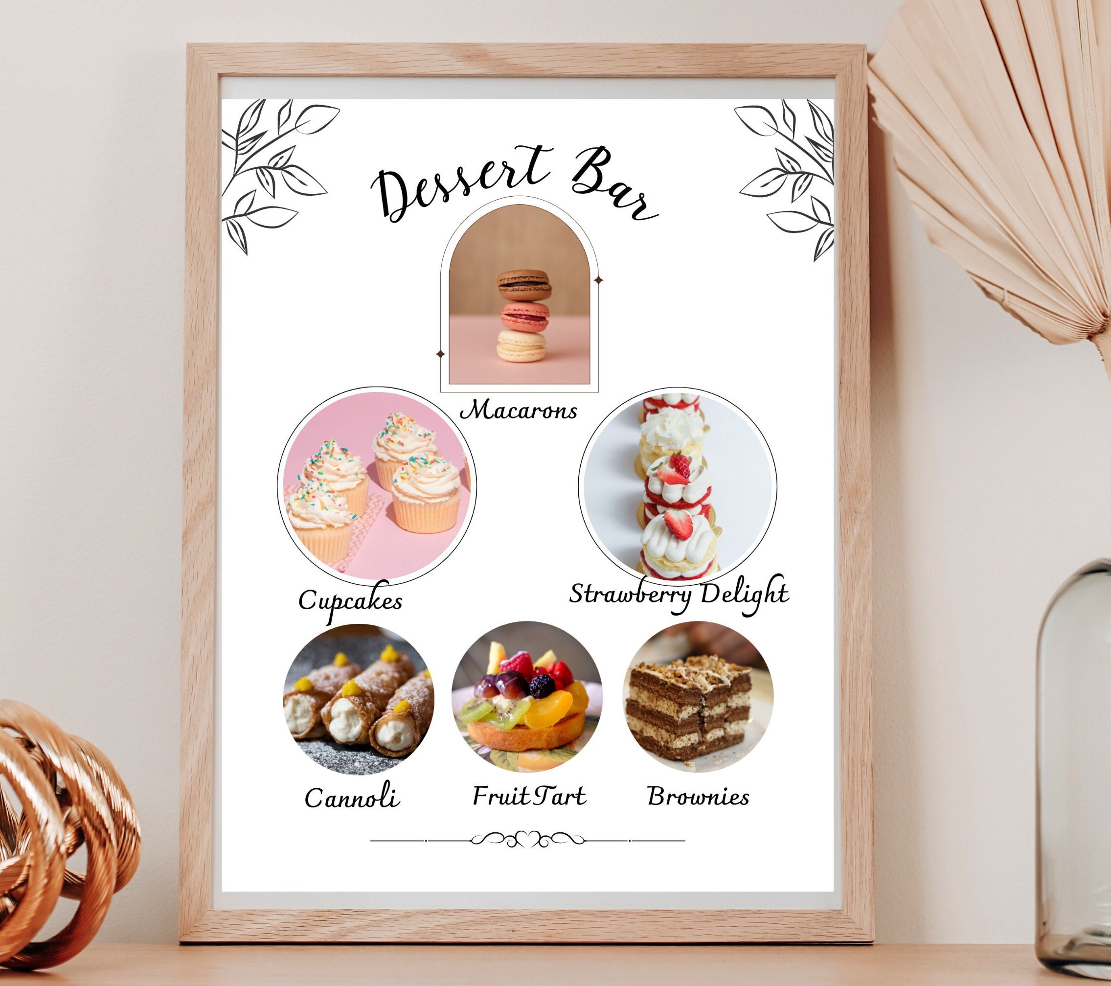 Dessert Bar Menu Sign Template 8.5 X 11 5 X 7 Design Your - Etsy