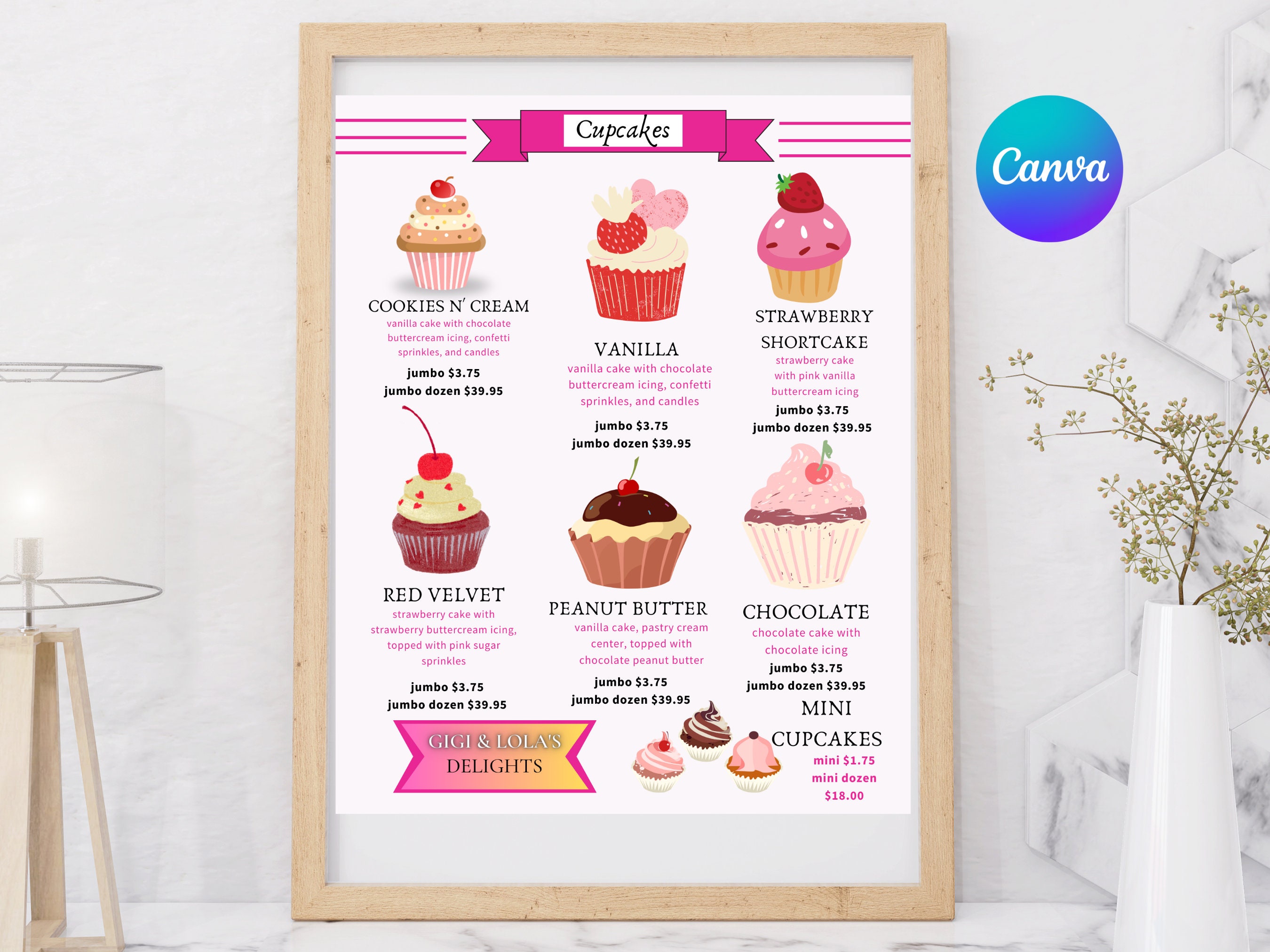 Bakery Menu Template, Dessert Menu Template, Sweet Treats Pricelist ...