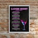 Bar Menu Template, Drink Menu Template, Customizable Drink Menu, Neon ...