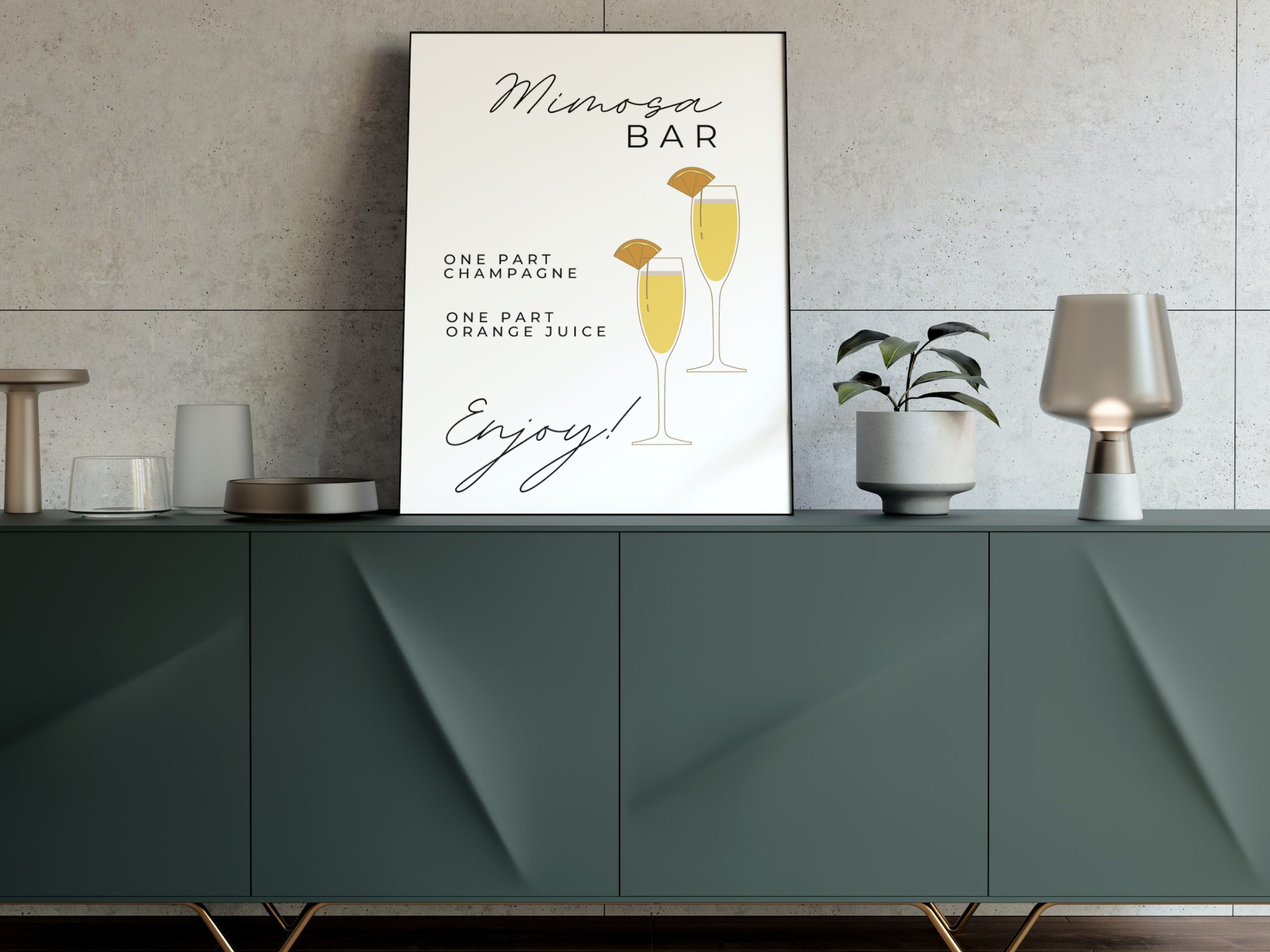 Mimosa Bar Sign, Modern Mimosa Bar Sign, Wedding Mimosa Bar Sign ...