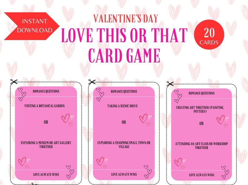 Valentines Day Party Game, This or That Valentine Edition, Valentine ...