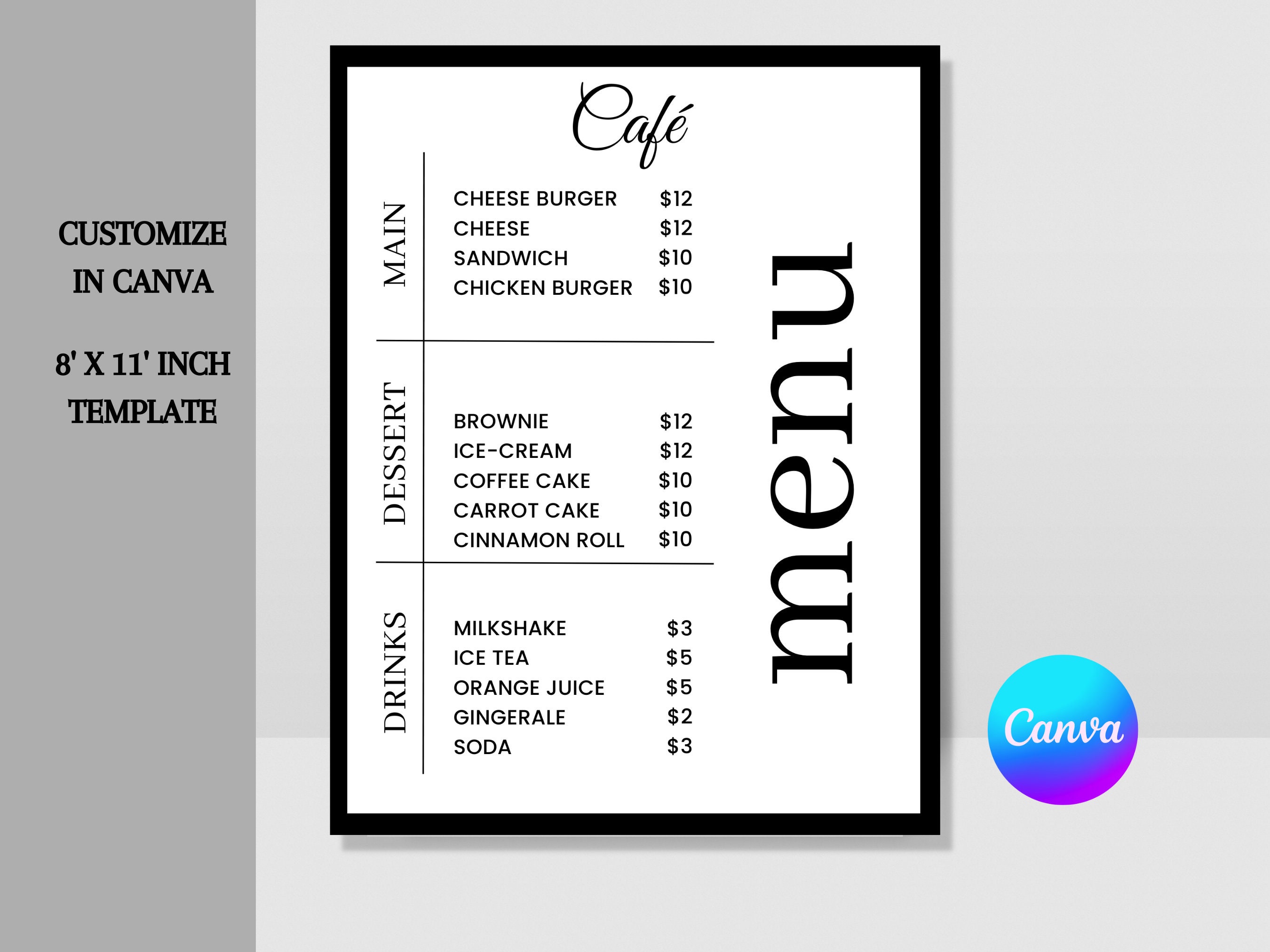 Food Menu Template, Simple Restaurant Food Menu, Business Menu Template ...