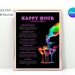 Neon Bar Menu Sign, Signature Drinks Sign, Cocktail Menu, Black Bar ...