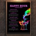 Neon Bar Menu Sign, Signature Drinks Sign, Cocktail Menu, Black Bar ...
