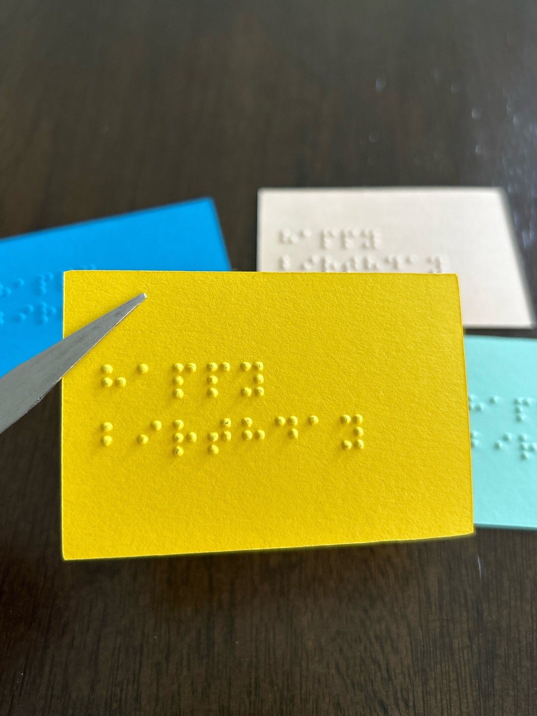 5 Braille Happy Birthday or Personalized Messages Gift Tags - Etsy