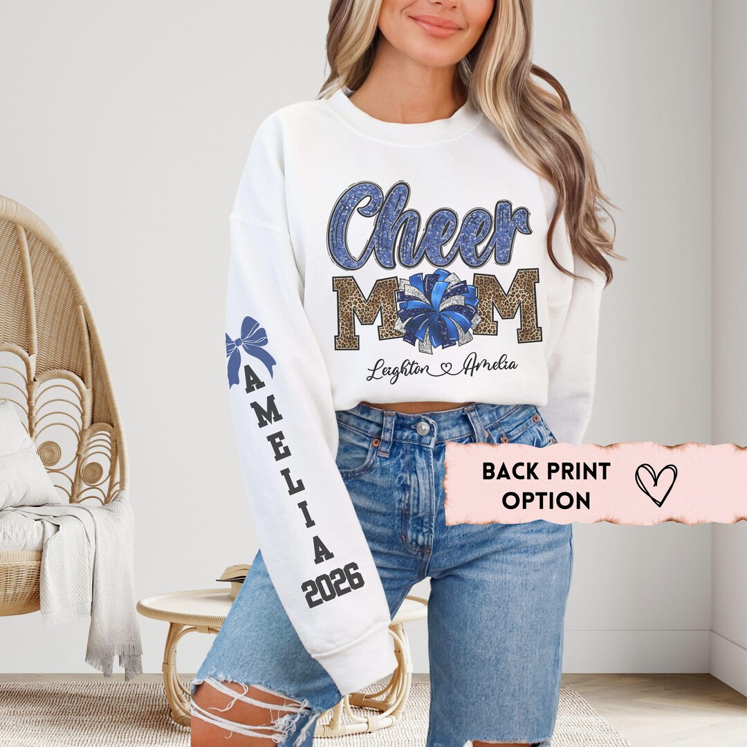 Custom Cheer Mom Sweatshirt, Senior Mom Sweatshirt, Cheerleader Gift ...