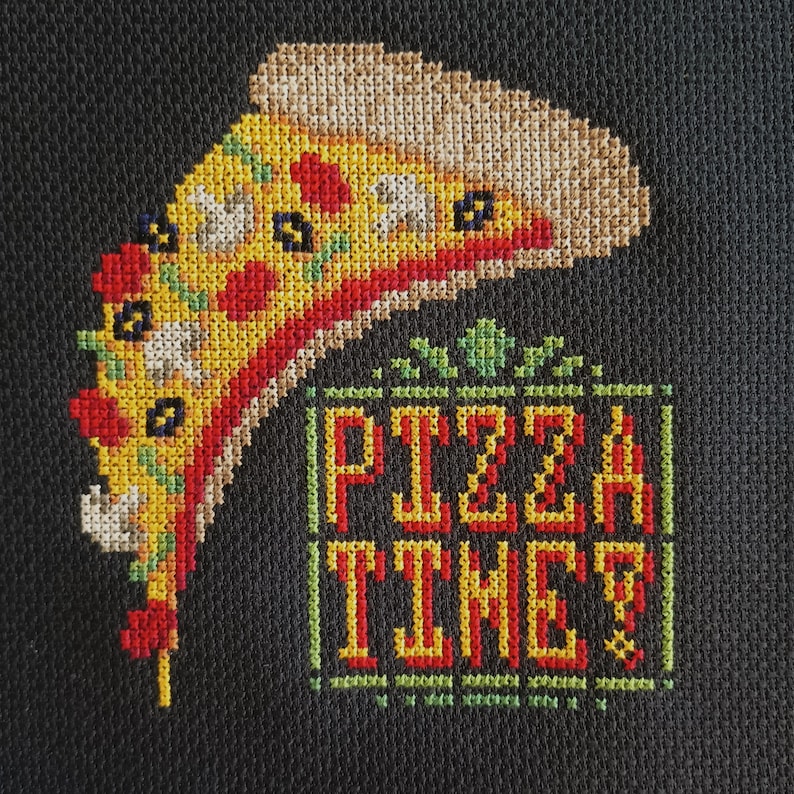 Pizza Time! (cross-stitch Pattern) - Etsy