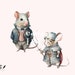 Fairytale Mouse Clipart Bundle Watercolor Vintage Mice - Etsy