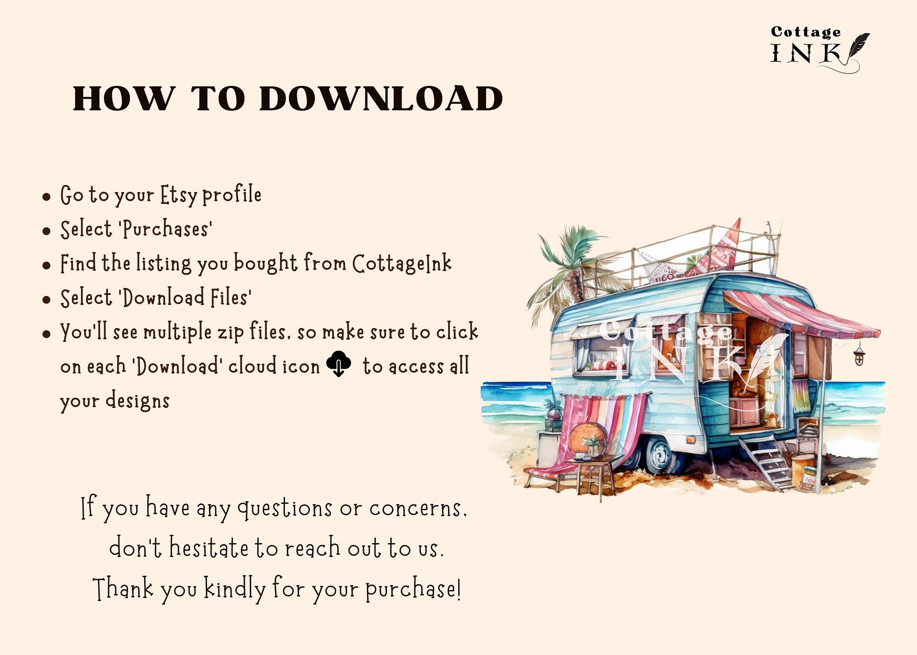 Watercolor Campervan Clipart Bundle, Travel Vanlife Clipart, Cozy Lake ...