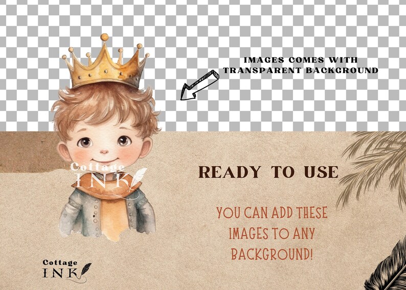 Watercolour Little Prince Clipart Bundle, Whimsical Fairytale Cliparts ...
