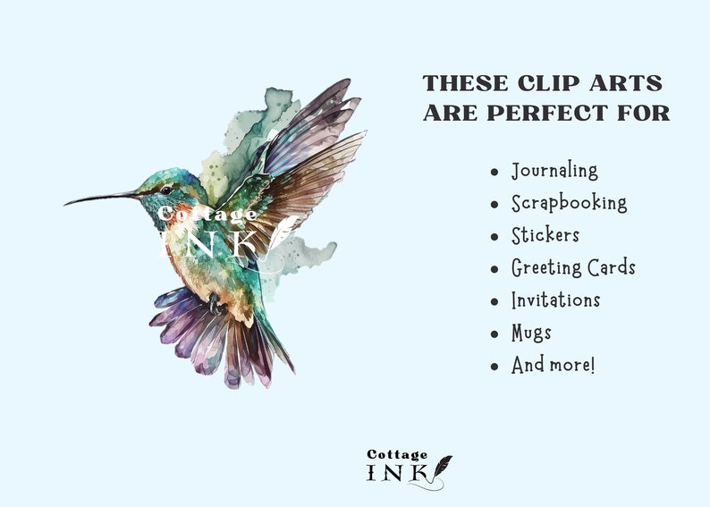 Cottagecore Birds Clipart Bundle, Watercolor Birds PNG Cliparts, Forest ...