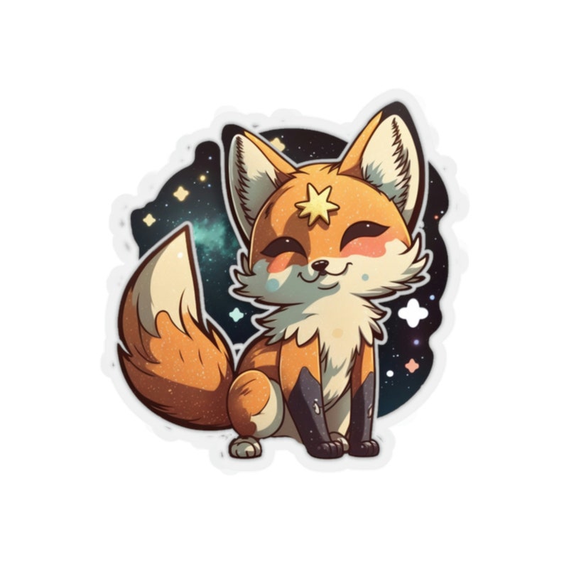 Kawaii Fox Sticker - Etsy