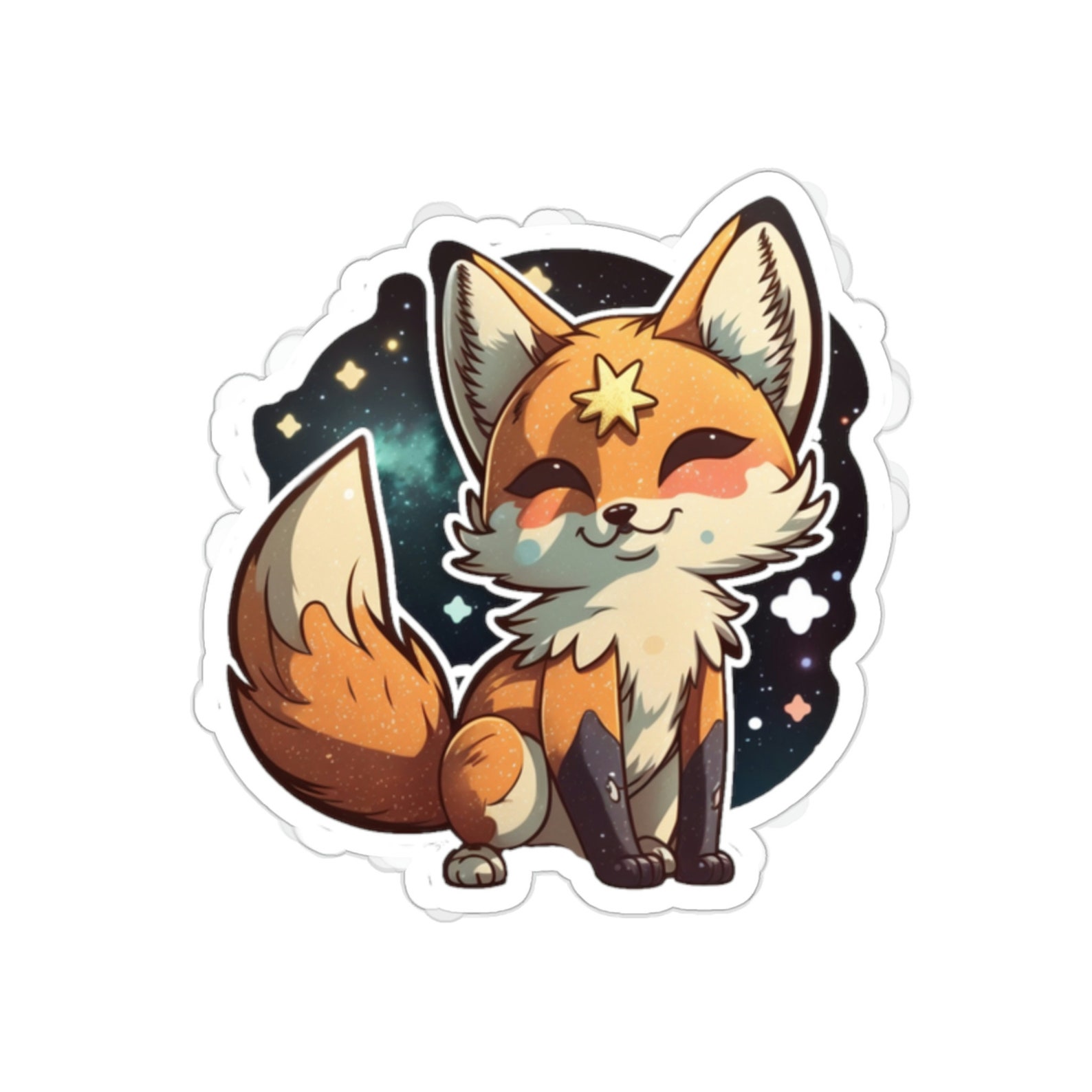 Kawaii Fox Sticker - Etsy