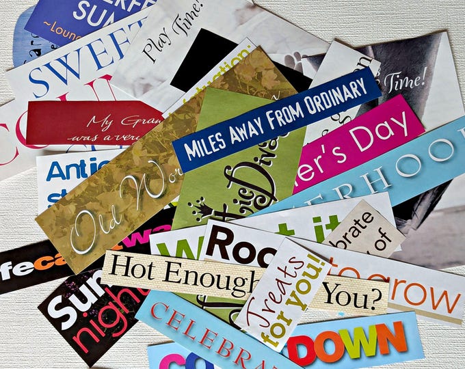 Magazine Captions | Words | Phrases | Scrapbooking Captions || :PDK - Etsy