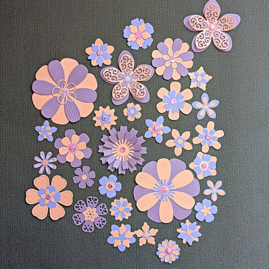 Layered Die Cut Flowers || :PPK* - Etsy