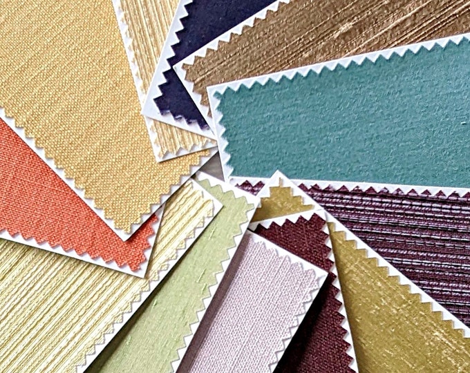Textured Pak Various Colors Linen and Silk Fabric Samples Assorted ...