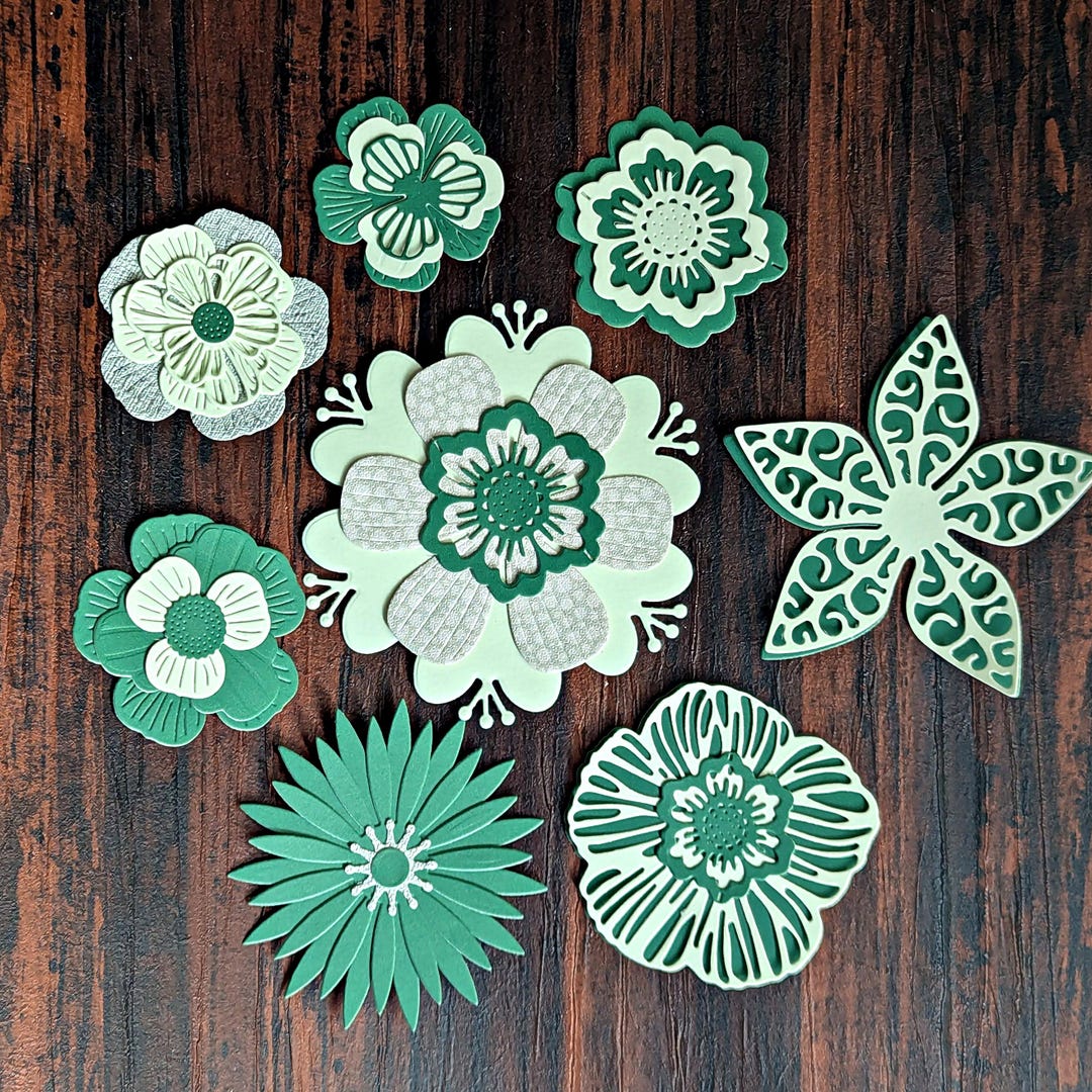 Layered Die Cut Paper Flowers || :DSW* - Etsy