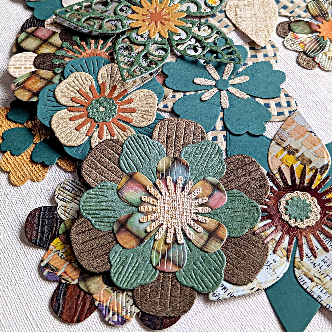 Layered Die Cut Paper Flowers, Cardmaking Flowers || :PLB* - Etsy