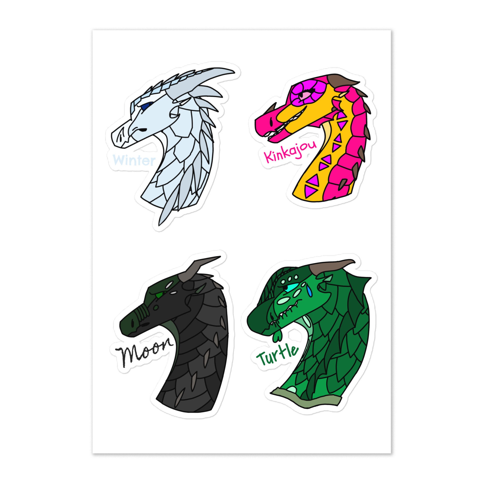 Wings of Fire Characters Sticker Sheet Original Art by Qibli - Etsy